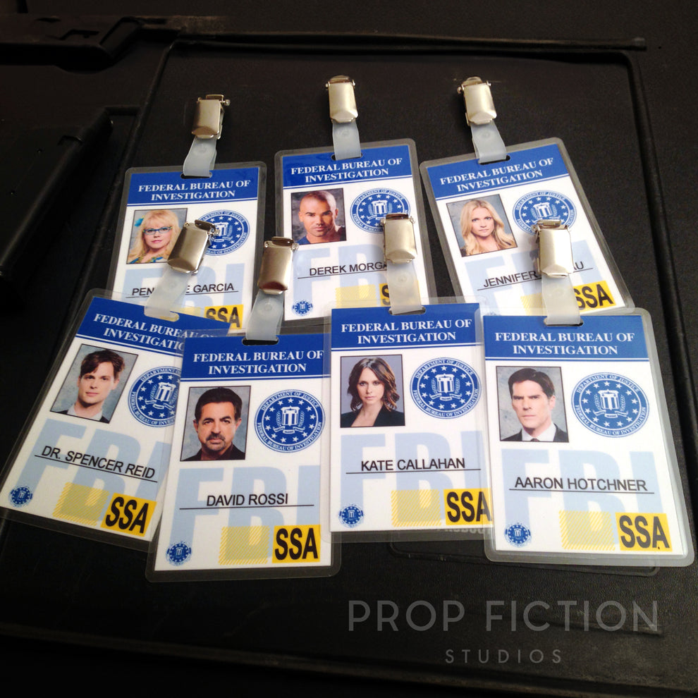 Criminal Minds: Special Agent Clip-on Prop ID Badges / Cosplay FBI Car ...