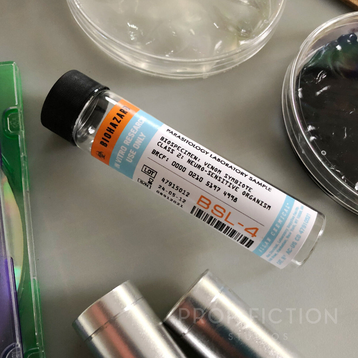Spider-Man 3: Prop Venom Symbiote Sample Vial / Cosplay Glass Specimen ...